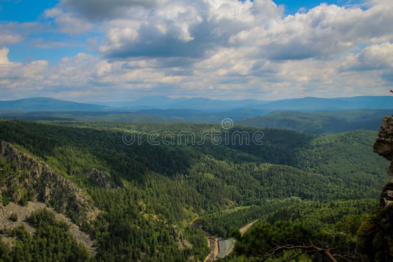 The Image of the Peak of One of the Ancient Ural Mountains Stock Photo ...