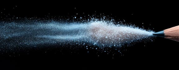 The Image of a Pencil Tip is Dynamic, Creating a Spray Effect that ...
