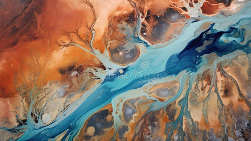 Mesmerizing Aerial Bird Eye View of Abstract Geographic Land Stock ...