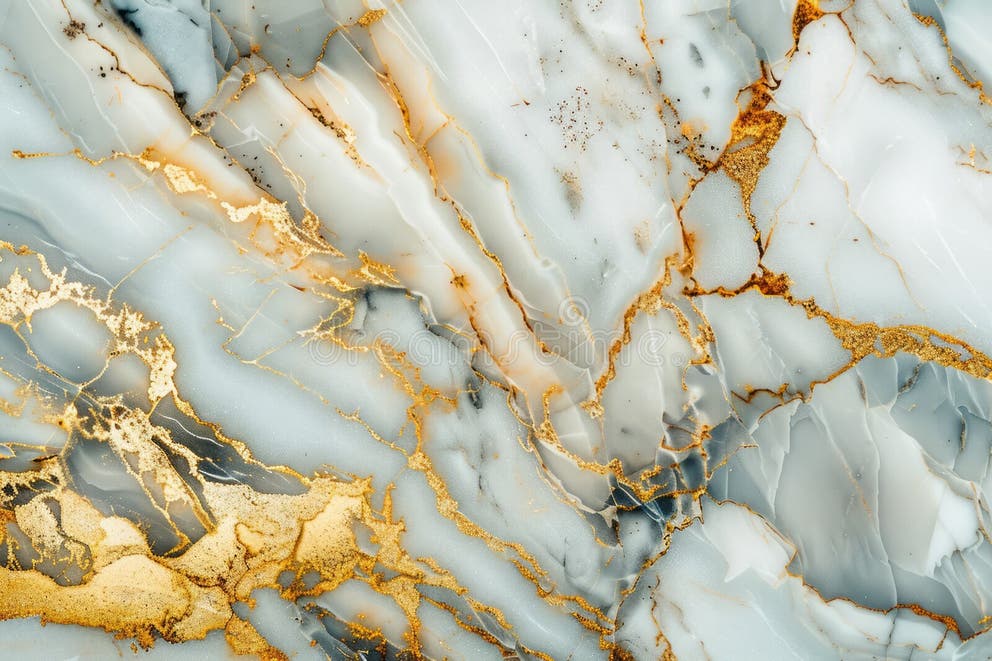 Image of Perfect White Marble Pattern with Golden Veins. Texture for ...