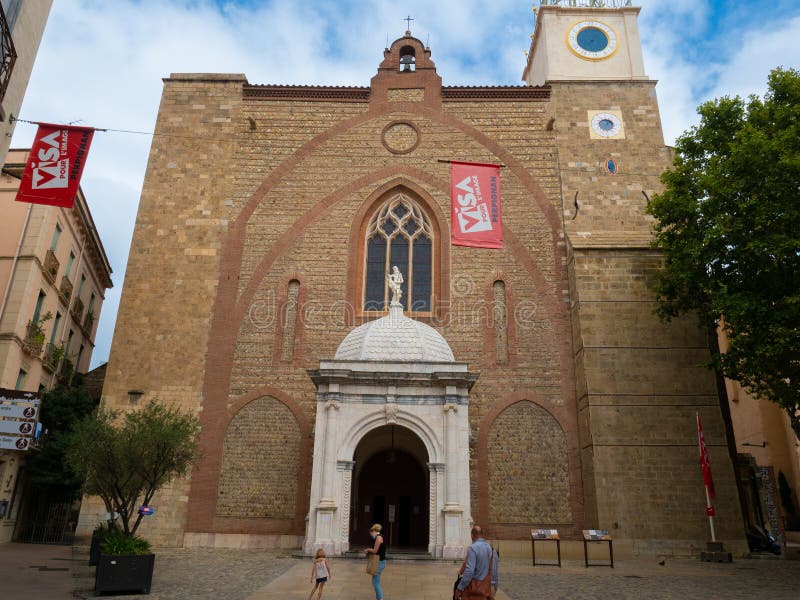 Image of the Perpignan Cathedral. Editorial Photo - Image of historical ...