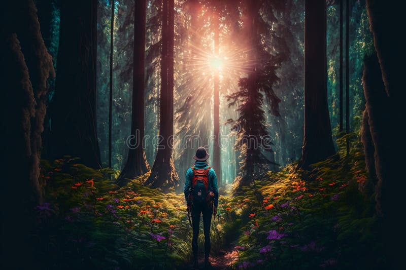 Finding Peace in Solitude: Exploring the Forest Alone, Generative Ai ...