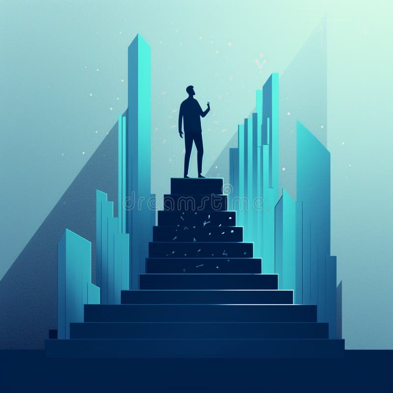 Image of Person Standing on a Podium with a Chart and Graph in the ...