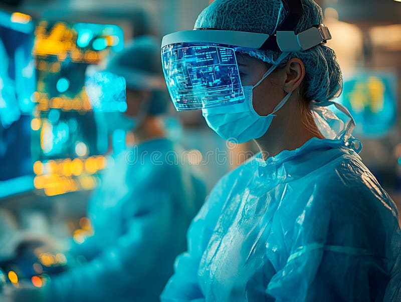 Image of a Person Wearing PPE in a Technologically Advanced Medical or ...