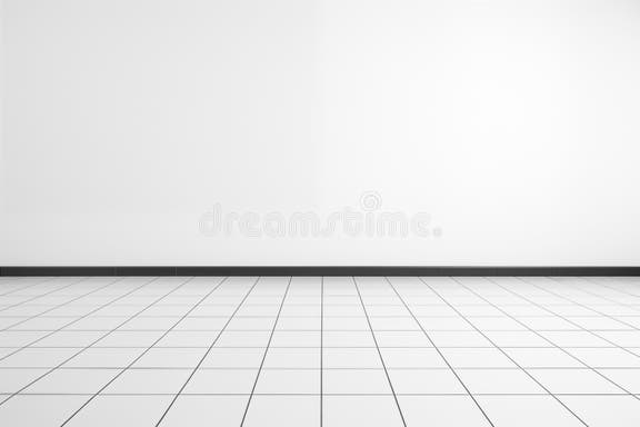 Image Photo of Empty Tile Floor with White Wall Stock Illustration ...