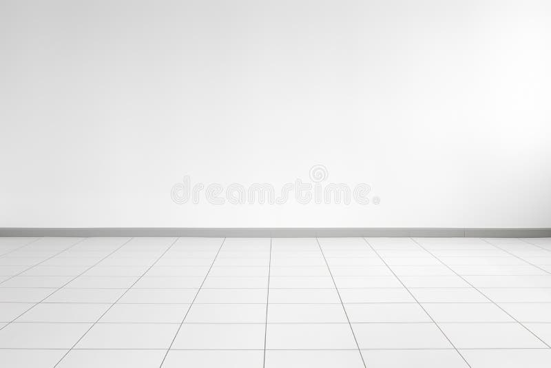 Image Photo of Empty Tile Floor with White Wall AI Generated Stock ...