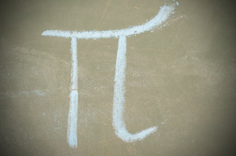 An Image of the Pi Number on the School Board with Chalk. Stock Image ...