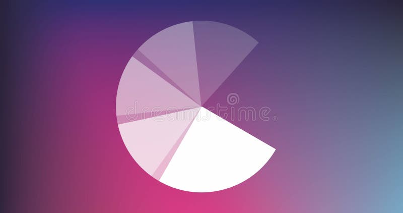 Image of Pie Chart Statistics Over Pink Background Stock Illustration ...
