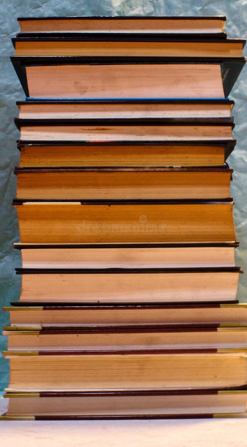 Image of Pile of Old and Faded Books Stock Image - Image of line, brown ...