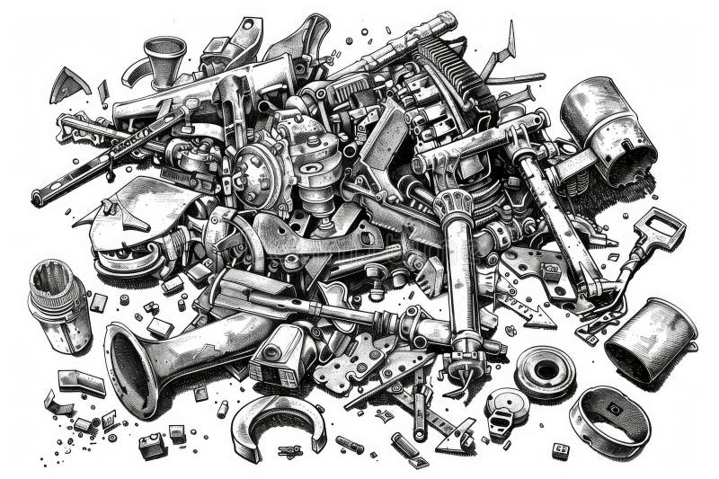 An Image of a Pile of Vintage Tools, Perfect for Industrial Concepts ...