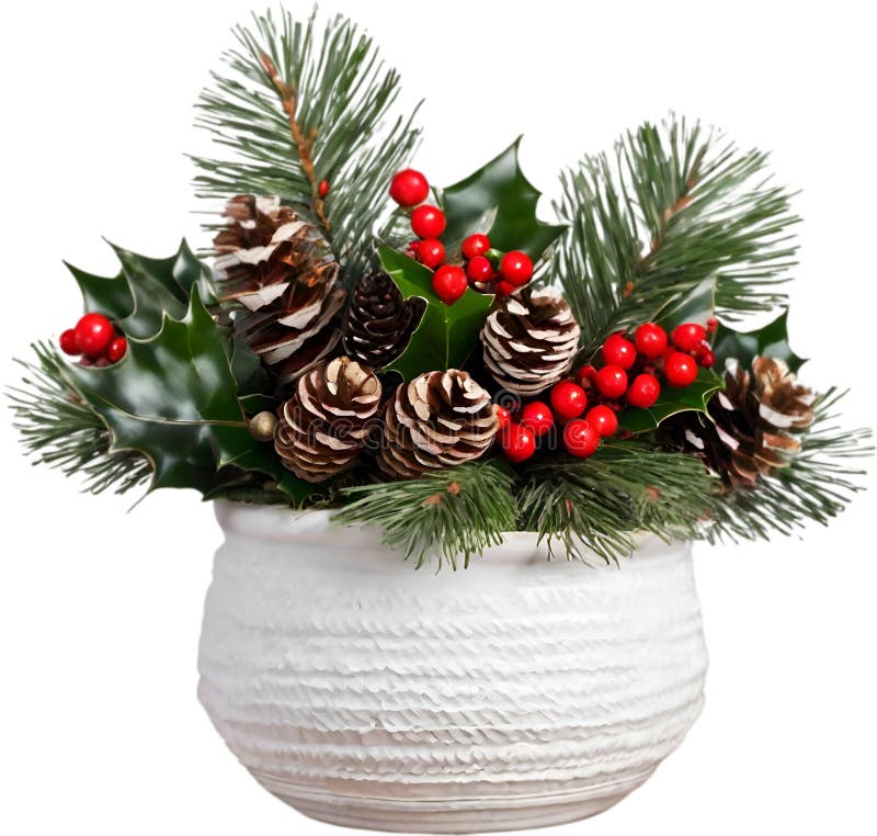 An Image of Pine Cones and Holly Branches. Ai-generated Stock Image ...