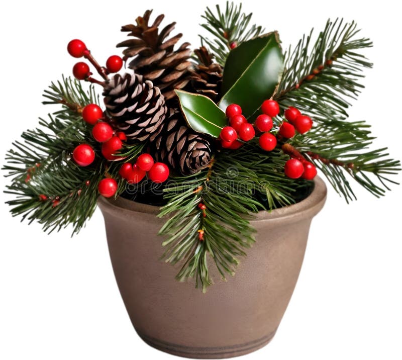An Image of Pine Cones and Holly Branches. Ai-generated Stock Image ...