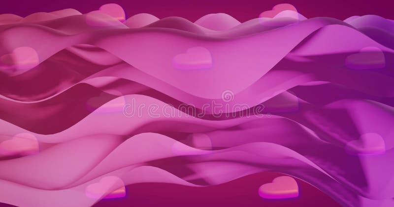 Image of Pink Layers Waving Over Pink Background Stock Illustration ...
