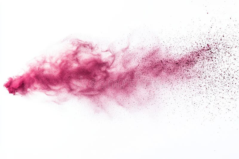 In this Image, Pink Powder Explodes on a White Background. Pink Dust ...