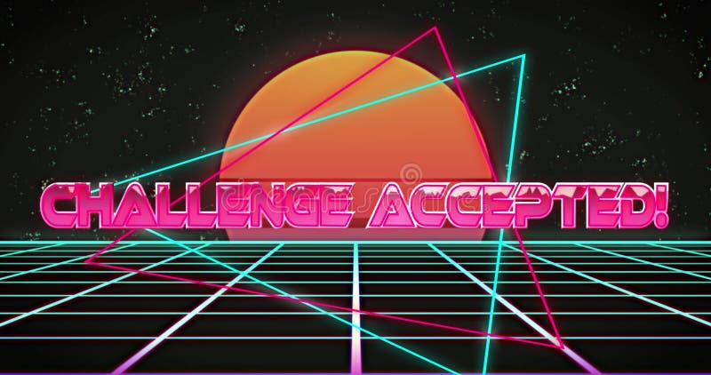 Image of Pink Text Level Up Over Clouds and Grid Stock Illustration ...