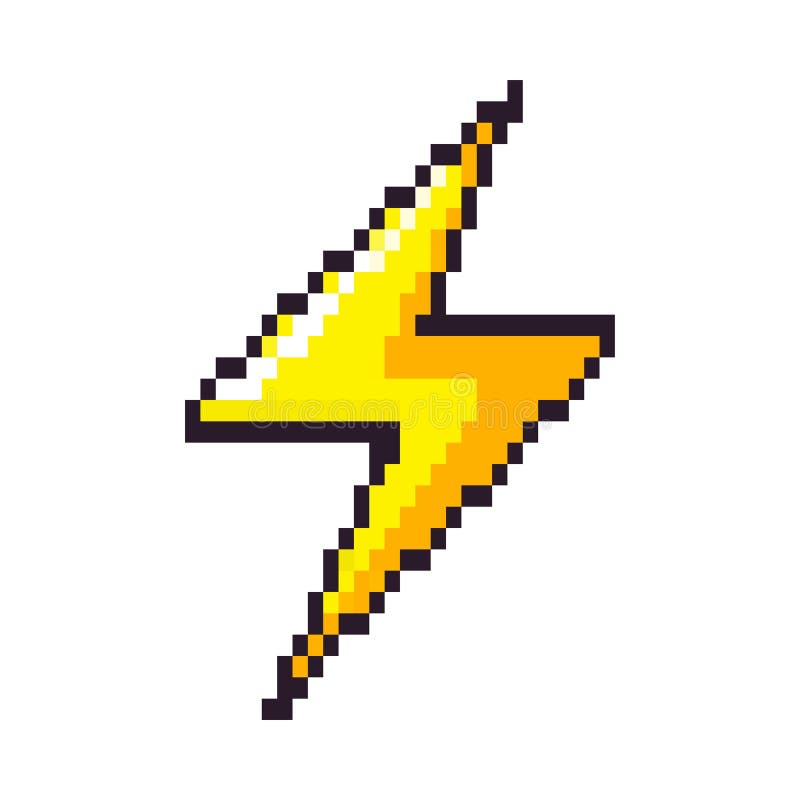 Image pixel éclair illustration de vecteur. Illustration du rétro ...