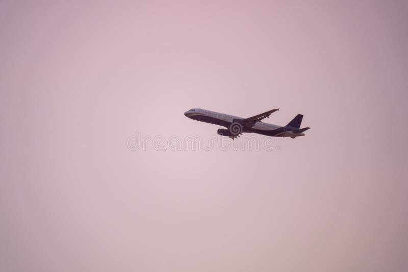Plane sunset haze stock photo. Image of speed, light - 148945336