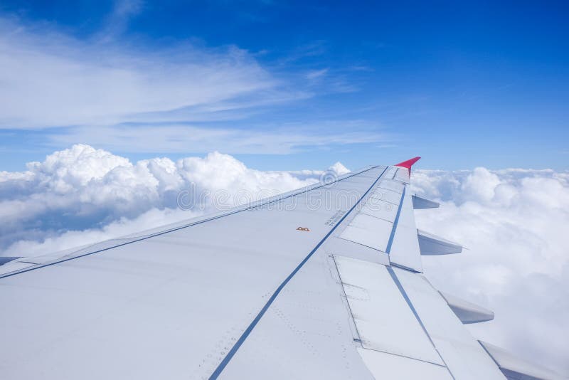 Image plane of the wing stock image. Image of cloud, aviation - 80999855