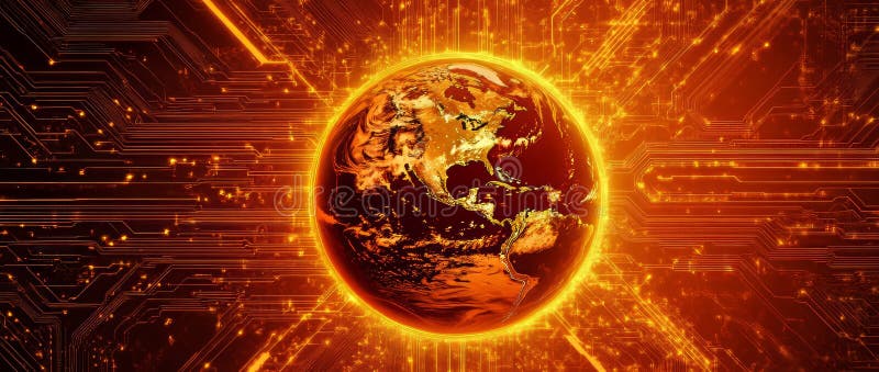 An Image of a Planet Created by a Computer, Representing Advanced ...