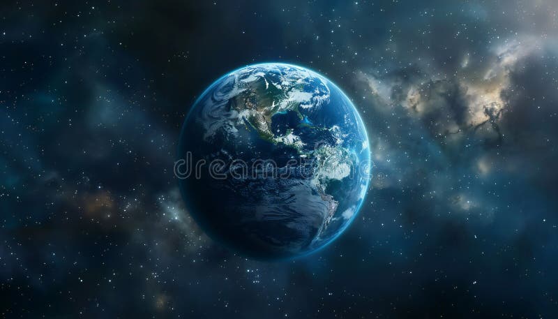 Image of the Planet and Life on it in the Future Stock Illustration ...