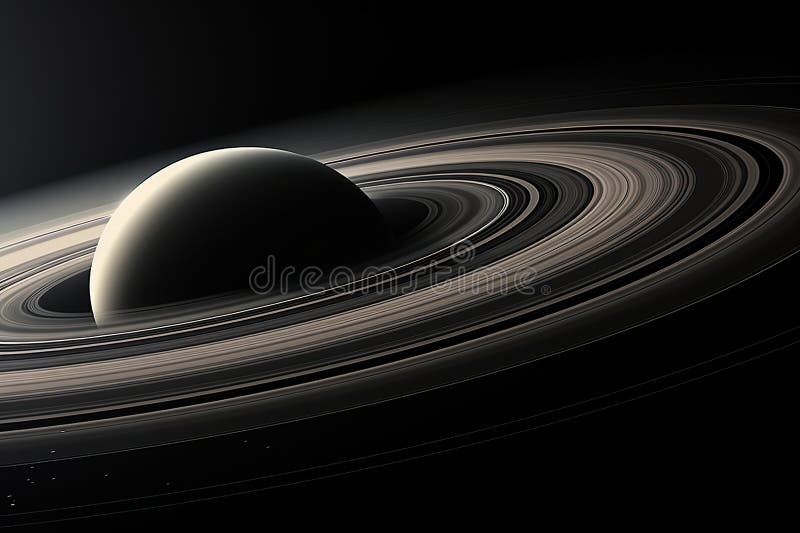 Image of a Planet with Rings in Space. Planet Saturn. Generated by ...