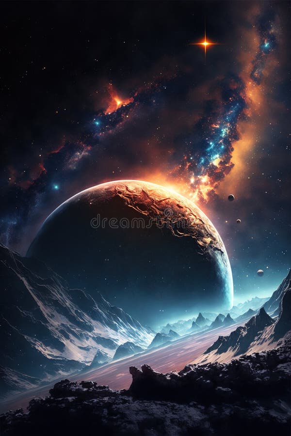 Image of Planets, Stars and Outer Space and Sky, Created Using ...