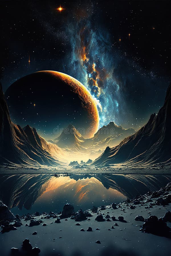 Image of Planets, Stars and Outer Space and Sky, Created Using ...