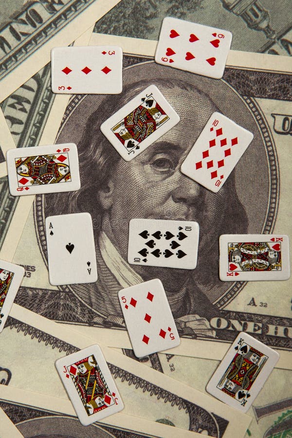 Image of Playing Card Money Banknote Stock Image - Image of flush ...