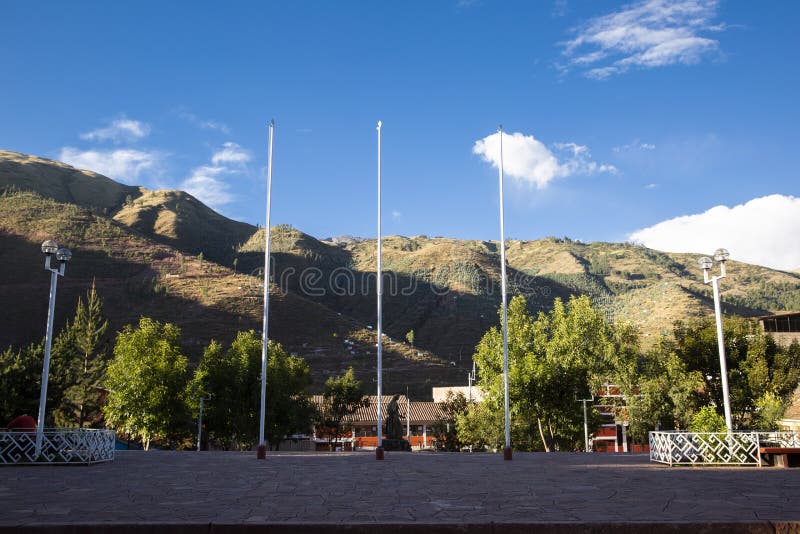 Image of a Plaza in Cusco Peru. Main Square in Peruvian Andes with ...