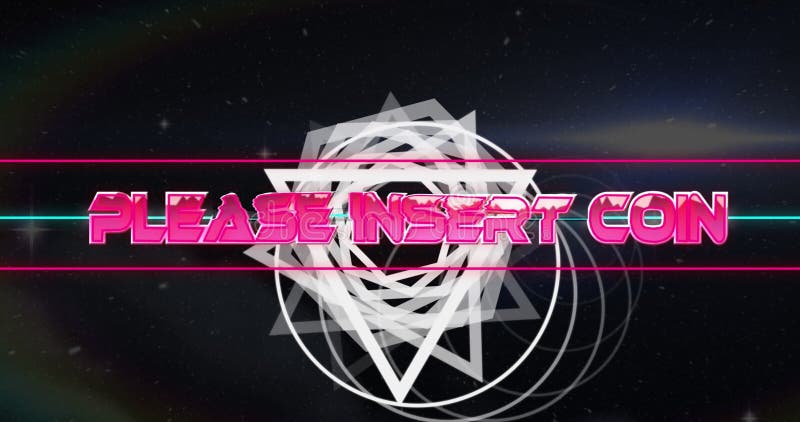 Image of Please Insert Coin Text Over White Shapes Stock Illustration ...