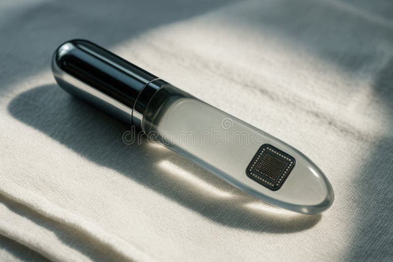 AI-Integrated Bio Implant Device on Medical Cloth Stock Illustration ...
