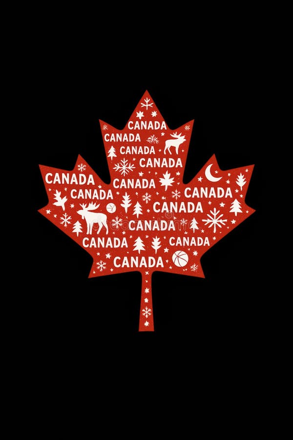 Creative Maple Leaf Design Featuring Canada Theme with Nature and ...