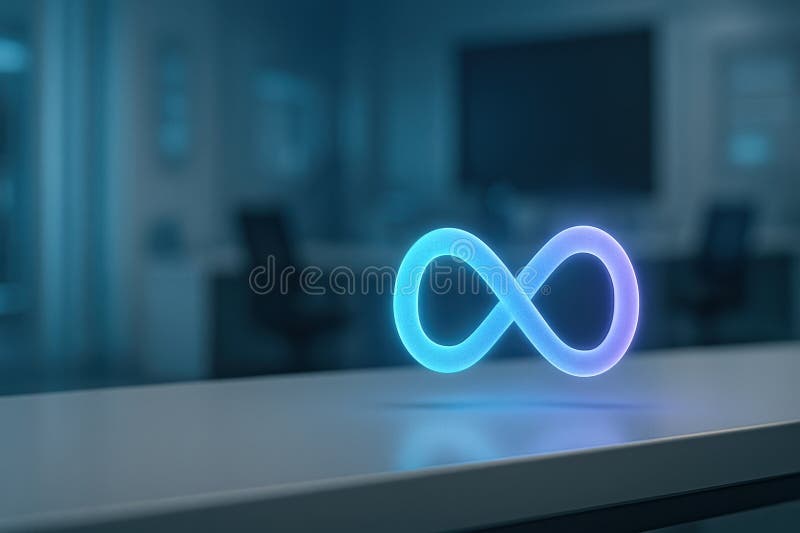 Infinity Icon. Continuity and Limitless Possibilities in Futuristic ...