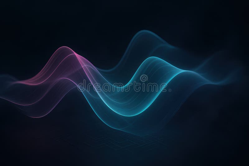 Smooth Dual Wave. Abstract Waveform Concept for Signal, Data or Digital ...