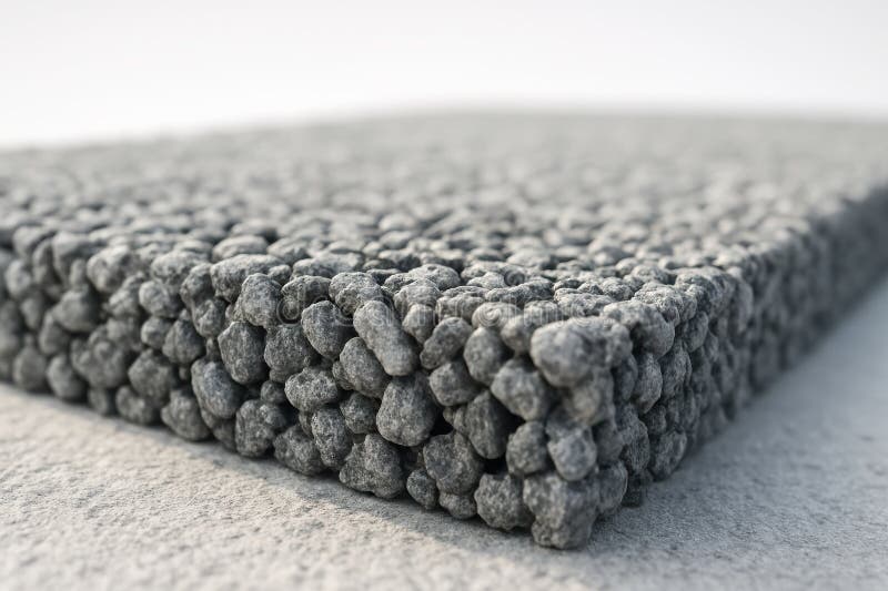Close-Up of Lightweight Gray Construction Aggregate Block Stock Illustration - Illustration of ...