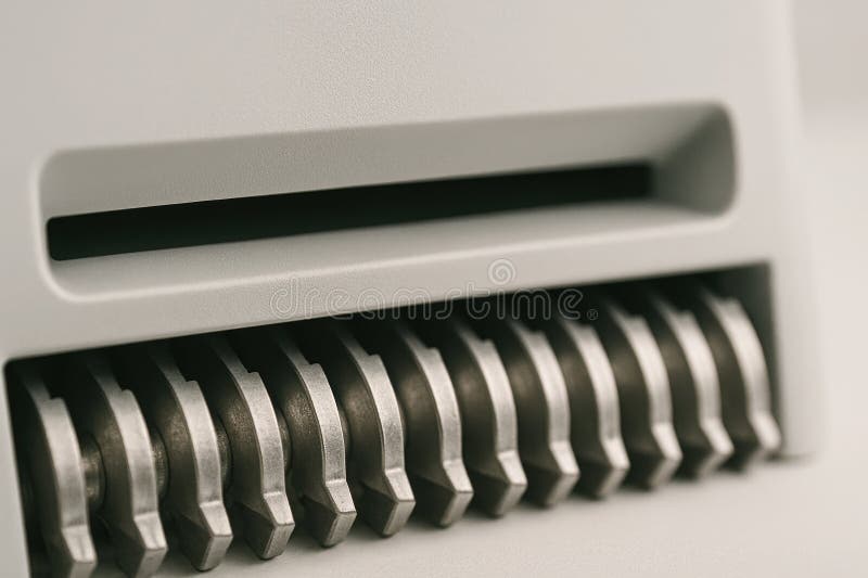 Paper Shredder Blades. Document Destruction Equipment Detail Stock ...