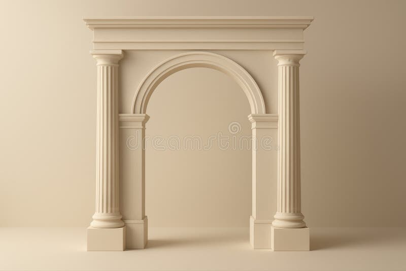 Classical Archway Render stock illustration. Illustration of elevation ...