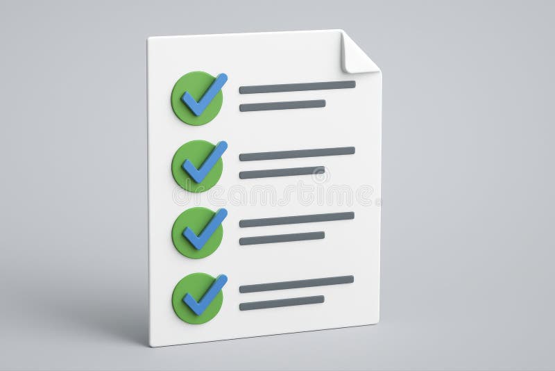 AI-Generated Checklist stock illustration. Illustration of option ...