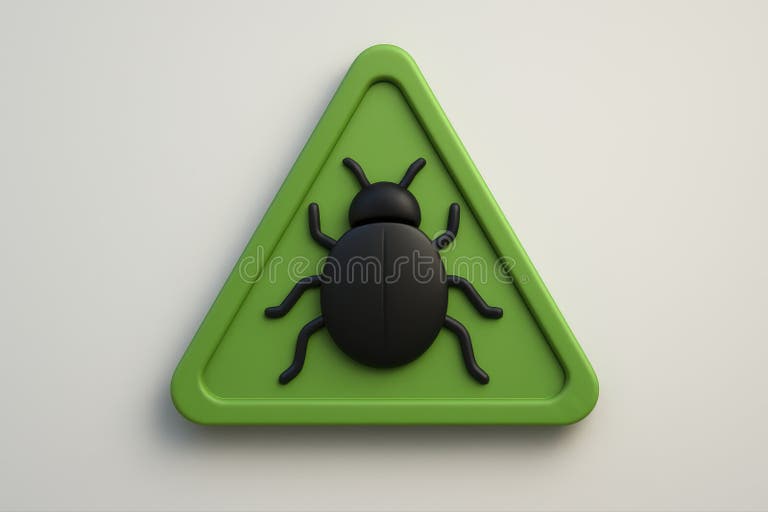 AI Bug Warning Sign stock illustration. Illustration of insect - 386389399