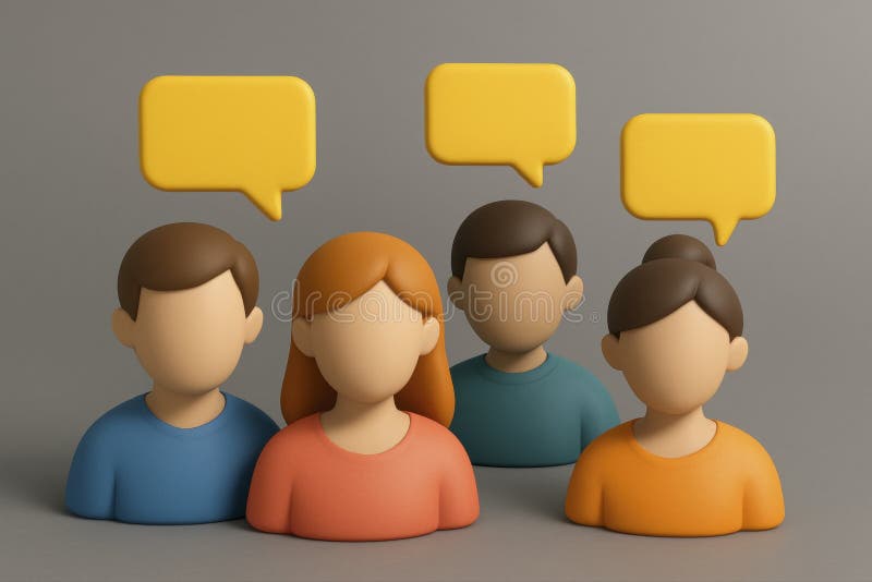 AI-Generated Group Discussion Stock Illustration - Illustration of ...