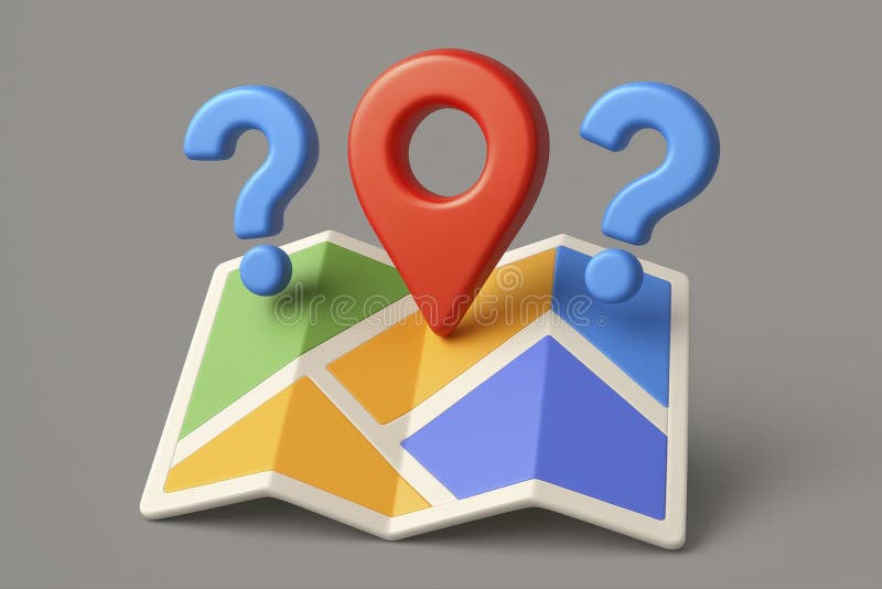 Uncertain Location stock illustration. Illustration of colorful - 386423897