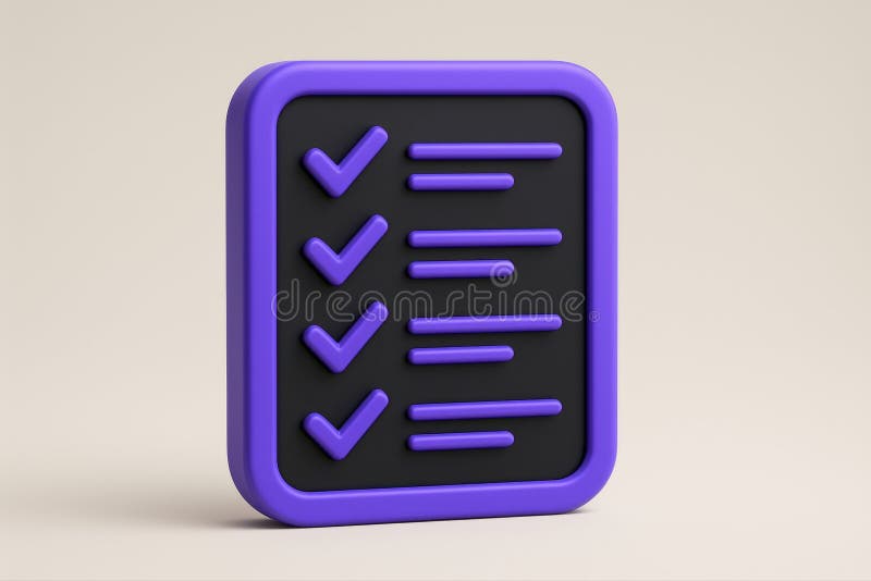 AI-Generated Checklist Icon Stock Illustration - Illustration of tick ...