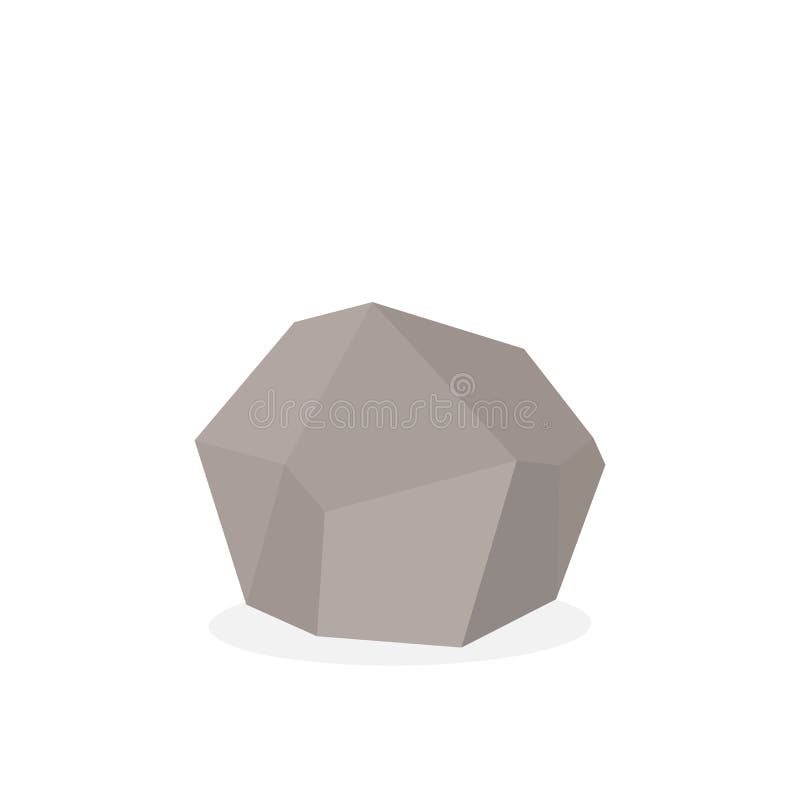 Image of Polygonal Rock Icon. Low Poly Stone Stock Vector ...