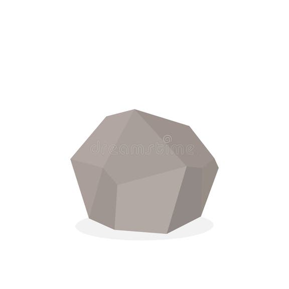 Image of Polygonal Rock Icon. Low Poly Stone Stock Vector ...