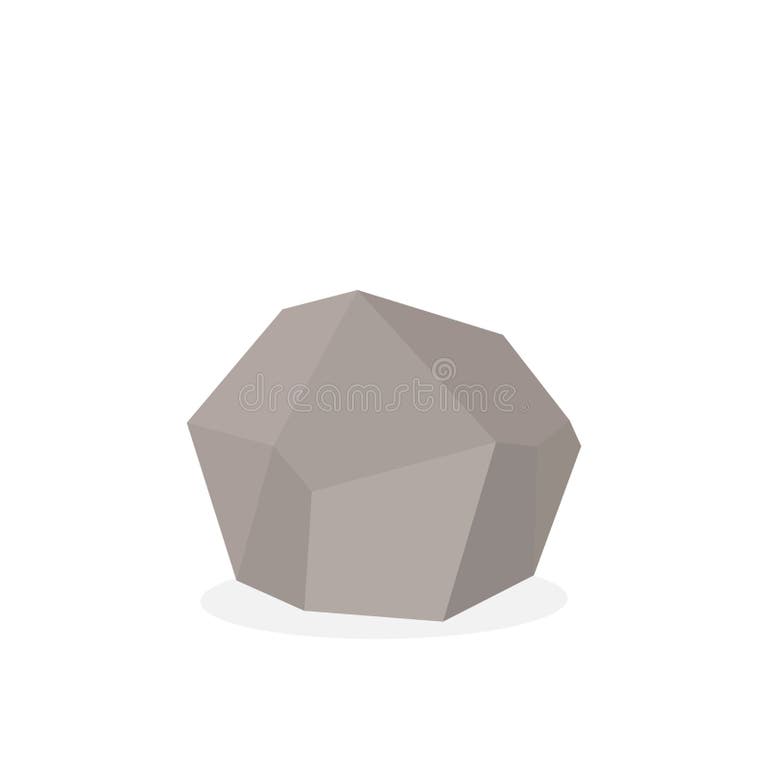 Image of Polygonal Rock Icon. Low Poly Stone Stock Vector ...