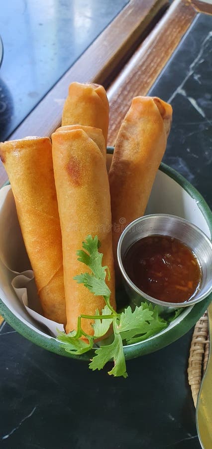 The Image of Por Pia Spring Rolls Stock Photo - Image of tasty, rolls ...