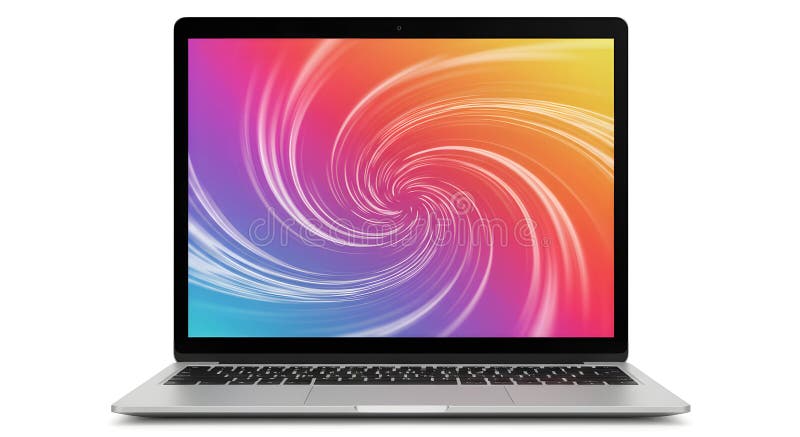 Image of a Portable Computer (laptop) with a Stunning Futuristic Visual ...