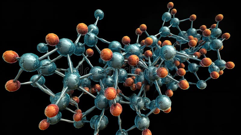 Abstract Image of Molecular Structure in Biomedical Research Stock ...