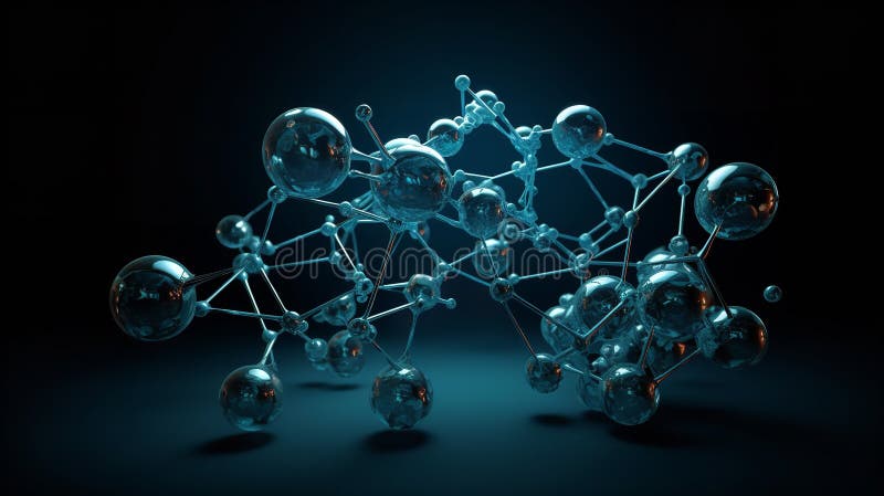 Abstract Image of Molecular Structure in Biomedical Research Stock ...