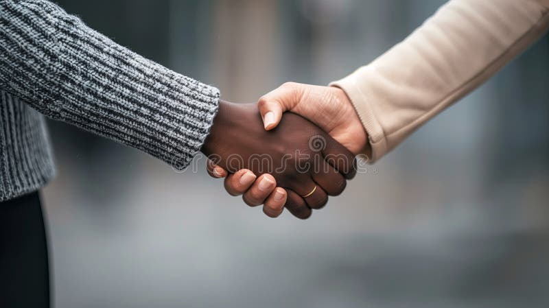 An Image Portraying Unity and Support through a Handshake between Two ...